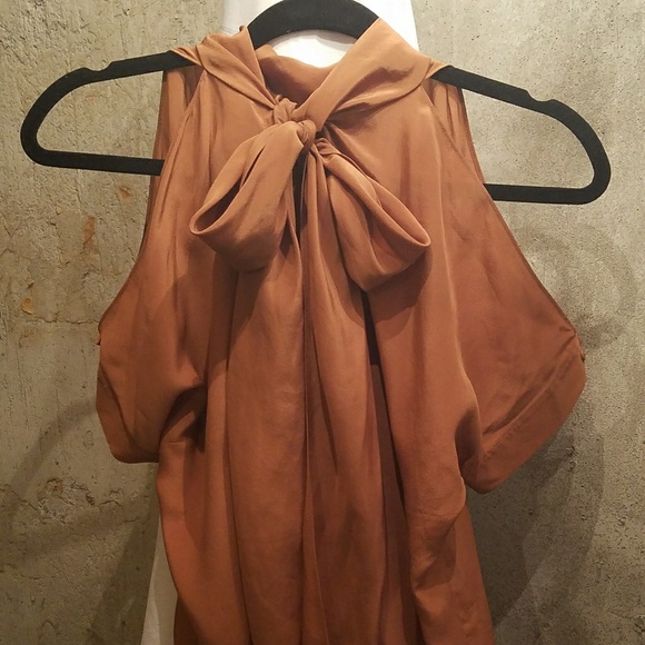 Moda International | Tops | Silk Copper Blouse | Poshmark